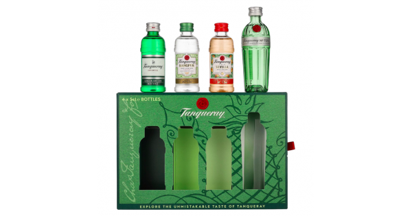 Džino testerių rinkinys Tanqueray Gin Miniaturen Set 43,3% Vol. 4x0,05l ...