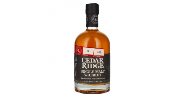 Viskis Cedar Ridge SINGLE MALT WHISKEY 40% Vol. 0,7l